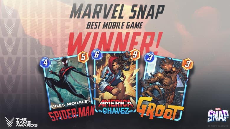 MARVEL SNAP Wins Best Mobile Game of the Year at The Game Awards | Marvel